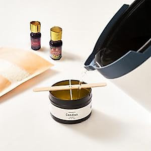 plobiba Candle Wax Melting Pot, Wax Melter for Candle Making with Rotary Switch, Electric Non-Stick Small Candle Making Pouring Pot, Wax Melting Supplier with Heat-Resistant