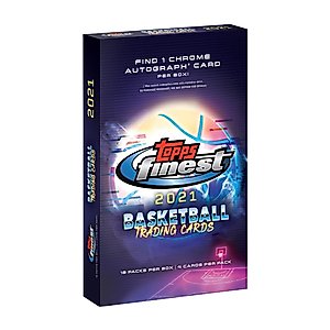2021 Topps Finest Basketball Hobby Box (1 Chrome Autograph per Box)