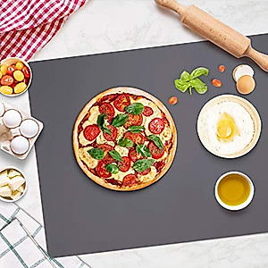 Gartful Extra Large Silicone Mats for Countertop, 28" by 20" Multipurpose Mat, Counter Table Protector, Desk Saver Pad, Placemat Nonstick Nonskid Heat-Resistant Pad, Dark Gray, 2PCS