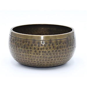 Tibetan Hand Hammered LINGAM Singing Bowl Set- For Meditation, Yoga, Sound Therapy, Spiritual Healing, Prayer, Mind and Body Relaxation