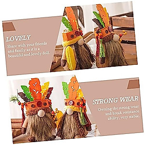 Zerodeko 10 Pcs Dwarf Chief Ornaments Holiday Dwarf Decor Thanksgiving Gnome Harvest Fall Home Dwarf Decor Fall Table Decor Gnomes Figurine Household Foam Elder Low Table