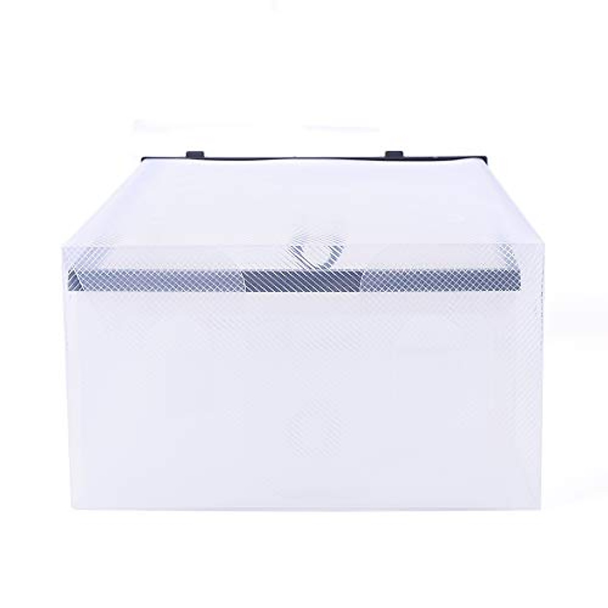 TBVECHI Clear Drawer Shoe Box Foldable & Stackable Organizer Case Foldable Sneaker Display Box Shoe Storage Organizers 12.2 x 8.3 x 4.7in (Black - 24 pack)