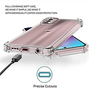 Osophter for Moto G Stylus 2022 Case: Clear Transparent Reinforced Corners TPU Shock-Absorption Flexible Cell Phone Cover for Motorola Moto G Stylus 4G 2022(Clear)