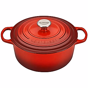 Le Creuset Enameled Cast Iron Signature Round Dutch Oven, 5.5 qt., Cerise