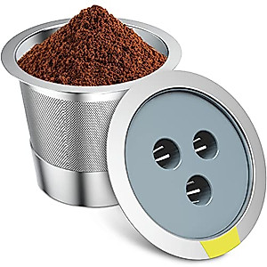 Stainless Steel Reusable K Cups Compatible with Ninja Dual Brew Coffee Maker, K Cup Reusable Coffee Pods,Permanent Reusable Coffee Filters for Ninja CFP201 CFP 300 CFP301 CFP305 CFP307 CFP400 (1Pack)