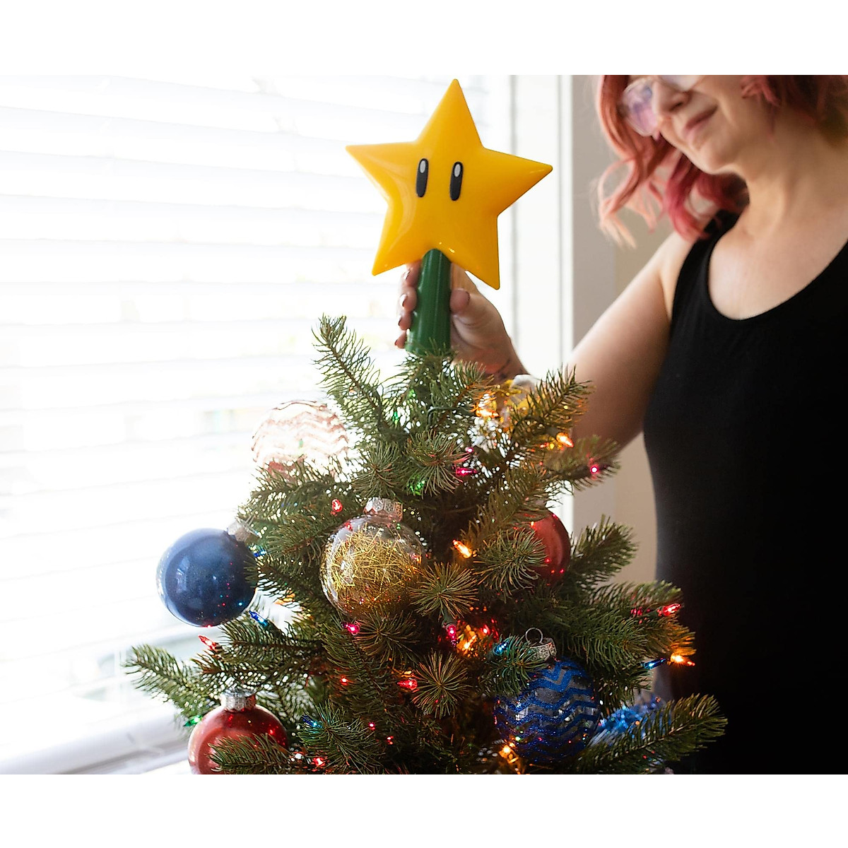Tree Topper Mario Super Star Gen 2 Plug in Light Up Christmas