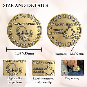 New Parent Decision Coin Funny Pregnancy Gifts for First Time Moms Dads Cute New Parents Gift for Couples Mommy Daddy Women Men Christmas Birthdays Gift
