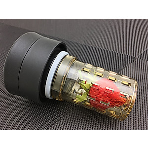 OVENTE Stainless Steel Vacuum Insulated Coffee Water Mug, 16oz Portable Double Wall Handheld Tumbler with Tea Infuser, BPA-Free Spill Proof Travel Friendly for Hot Cold Beverage, Gunmetal MSA16G