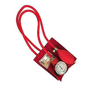 Primacare CSKB-9181-RD Blood Pressure Kit with Sprague Rappaport Stethoscope, Professional Series Fanny Pack Combo, Red (Pack of 24)