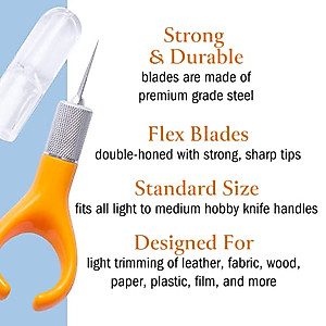 WA Portman Finger Tip Knife Set - Ergonomic Finger Blade Craft Knife Kit with 100#11 Replacement Blades - Precision Finger Knife with Craft Blades - Fingertip Blade & 100 Blades - Precision Knife Set