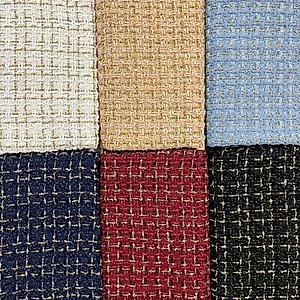 BANEBOR Tweed Fabric by The Yard Metallic Woolen Fabric for Flower Package, DIY, Sewing, Wedding, Bridal, Dress, Dance, Costume, Crafts (Navy)