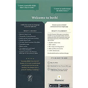 Personalized NLT Thinline Reference Bible Filament Enabled Edition Soft Leather-look, Rustic Brown, Baptism, Graduations, New Living Translation