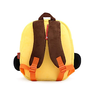 NICE CHOICE Toddler Backpack for Boys Girls, 10" Car Preschool Bag Plush Cartoon Bookbag for Little Boys Girls Kids (School Bus)