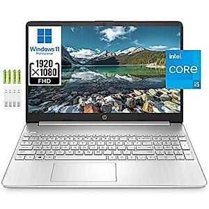 HP 15 15.6" Full HD Business Laptop Computer [Windows 11 Pro], Intel 4-core i5-1135G7 (Beats i7-1065G7), 32GB RAM, 1TB PCIe SSD, Iris Xe Graphic, Numeric Keypad, Wi-Fi 6, BT 4.2, Webcam, w/Battery