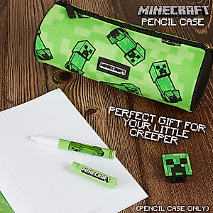 Minecraft Boy's Gamer School Pencil Case Round 22 cm Video Games Design Green