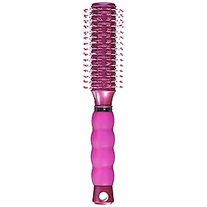 Conair Hair Brush with Nylon Bristle, Gel Grips, Round, Medium (Colors may vary)