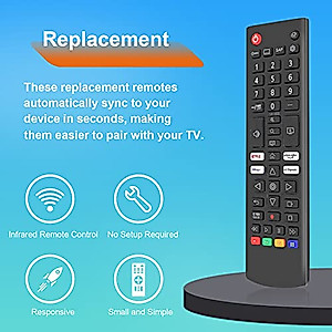 【Pack of 2】 2023 New Universal Remote Control Replacement for LG-TV-Remote,Compatible for All LG UHD OLED QNED LCD Webos NancoCell 4K 8K Smart TV with Netflix,Prime Video,Disney,LG Channels Button
