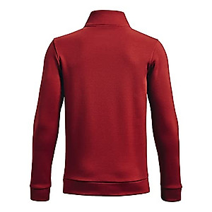 Under Armour Boys ArmourFleece 1/4 Zip , (610) Stadium Red / / Black , Youth Large