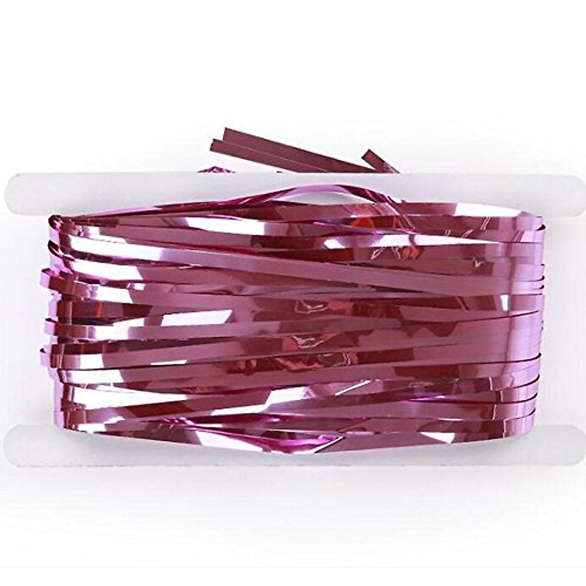 Fecedy 2pcs 3ft x 8.3ft Light Pink Metallic Tinsel Foil Fringe Curtains Photo Booth Props for Birthday Wedding Engagement Bridal Shower Baby Shower Bachelorette Holiday Celebration Party Decorations