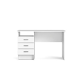Tvilum Whitman Desk with 3 Drawers, White