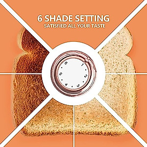 Evoloop 4 Slice Toaster, 1.5" Extra Wide Slots Stainless Steel Toaster with Warming Rack, 6 Shade Settings & Removable Crumb Tray, Bagel/Defrost/Reheat/Cancel, Long Slot Toaster for Croissants Bread