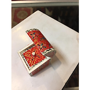 Deal Sale Gift Collectible Hand Made Handicraft Aryan Gold Trinket Box Jewelry Trinket Box Persian Spiritual Home Decor Hand Made Art Persian Trinket Box Camelbone Miniature Painting Hand Made Hand Paint Aryan Gold Jewelry Bos Trinket Box Special Valentin