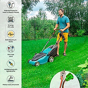 GoGreen Power GG-13725 16/3 25’ SJTW Outdoor Extension Cord, Lighted End, 25 Ft (2 Pack)