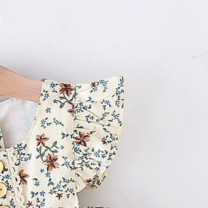 Colorful Childhood Baby Girls Dress Toddler Girls Flare Lace Trim Princess Party Dress (4-5T, Floral)