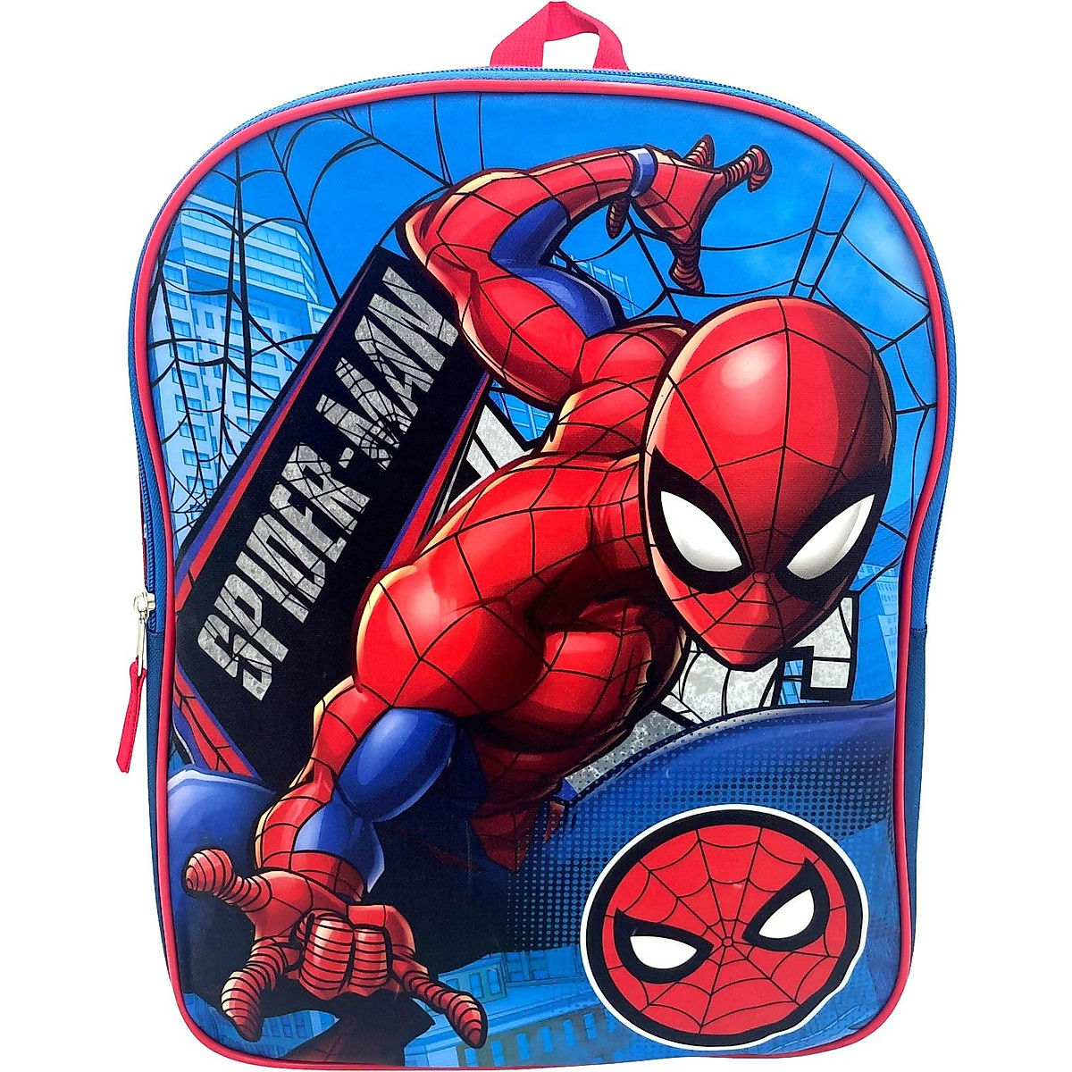 Marvel Spiderman 15" School Bag Backpack (Red-Blue)