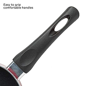 Ecolution Easy Clean Nonstick Cookware Set, Dishwasher Safe Kitchen Pots and Pans Set, Comfort Grip Handle, Even Heating, Ultimate Food Release, 20-Piece, Red