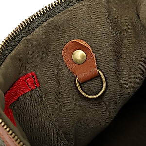 TSD Brand Pine Hill Canvas Bucket Bag (Olive)