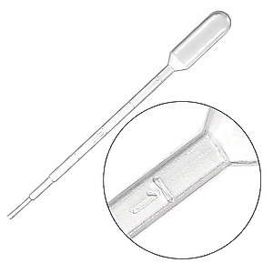 uxcell 50 Pcs Plastic Disposable Pipettes 1ml, Clear Graduated Transfer Pipettes, 144mm Length, Liquid Dropper for Lab