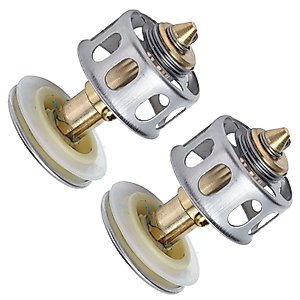 POCREATION 2Pcs Wash Basin Bounces Drain Filter, Push Type Bounce Core Universal Up Sink Stopper Drain Filter Sink Plugs Replacement Bath Plug,for Kitchen Bathroom Bathtub Drain