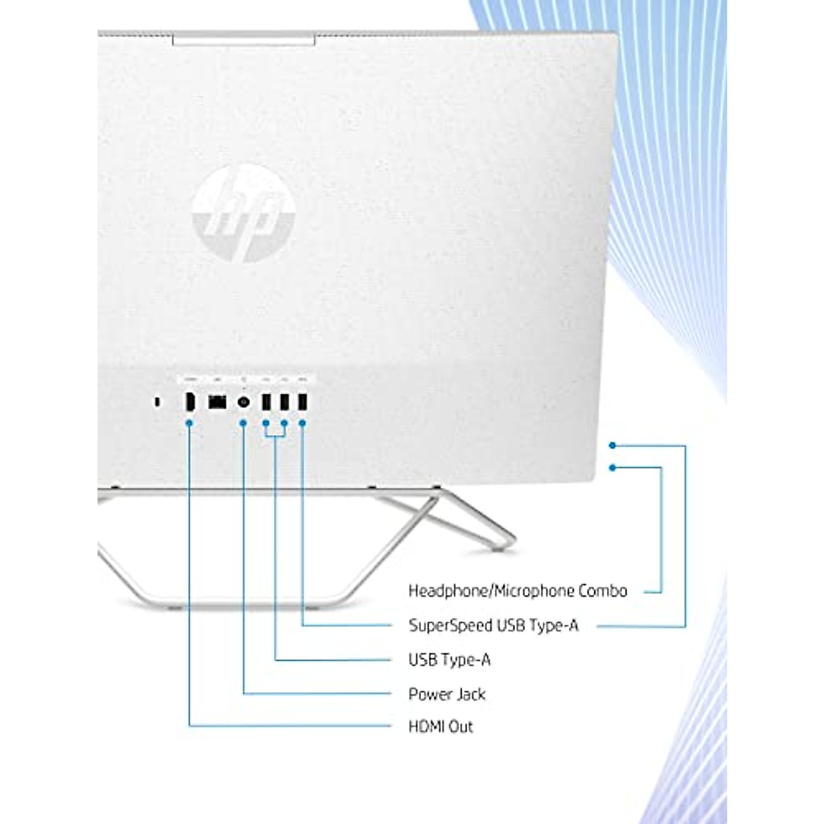 HP 24" All-in-One Desktop, AMD Ryzen 7 5700U, 16 GB, 256 GB SSD & 1 TB Hard Drive, Full HD IPS Touchscreen, Windows 11 Home, 4 USB Ports, Privacy Camera, Dual Mics, Keyboard & Mouse (24-cb0090, 2021)