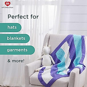 Red Heart Soft Baby Steps White Yarn - 3 Pack of 141g/5oz - Acrylic - 4 Medium (Worsted) - 256 Yards - Knitting, Crocheting & Crafts