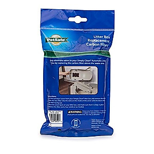 PetSafe Litter Box Replacement Carbon Filters, 3-Pack, for Use with PetSafe Simply Clean Automatic Cat Litter Box