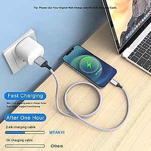 iPhone Charger 20FT/6M [Apple MFi Certified] Lightning Cable Extra Long iPhone Charging Cord Nylon Braided Fast Apple Charger Cable 2.4A for iPhone 12 11 Pro X XS Max XR/8 Plus/7 Plus/6/6s Plus-Silver