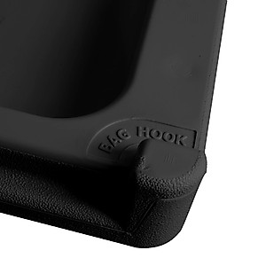 Foundations 100-EH-02 Classic Horizontal Surface-Mounted Baby Changing Station for Commercial Restrooms, Includes Safety Straps and Liner Dispenser, Easy to Clean & Install, Made in The USA (Black)