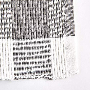 DII Buffalo Check Collection, Classic Farmhouse Tabletop Set, Placemat Set, 13x19, Gray & White, 6 Piece