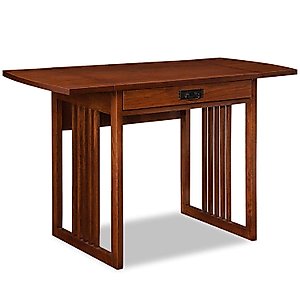 Mission Drop Leaf Computer Desk, 32-Inch, Solid Wood, Compact Folding Writing Desk for Small Spaces, Home Office – Leick Home, 82420