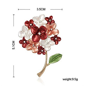 Enamel Purple Lilac Flower Brooches Women Collar Hydrangea Weddings Brooch Pins