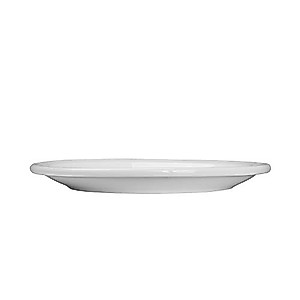 AmazonCommercial 12-Piece Porcelain, 7 Inch Dessert Plate Set, White