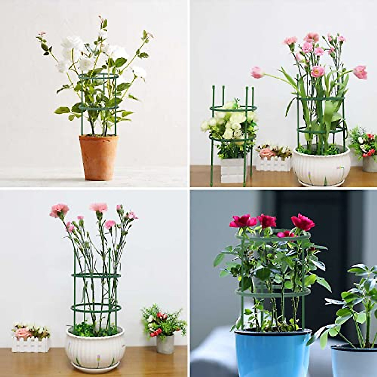 Plant Support Cages 15.7 Inches Garden Plant Support Ring Plant Stake ...