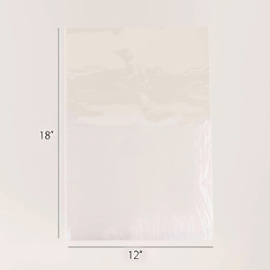 Purple Q Crafts Shrink Wrap Basket Bags For Gift Baskets Clear Cellophane PVC Shrink Bags 12"x 18" (10 Pack)