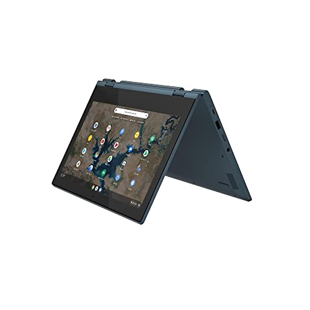 Lenovo Flex 3 2-in-1 Chromebook Laptop, 11.6" HD Touchscreen, Intel Celeron N4020 CPU, 4GB RAM, 192GB Storage(64GB eMMC+128GB Card), WiFi, Bluetooth, Webcam, Chrome OS, Abyss Blue | TGCD Bundle