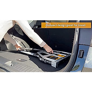 Mount Plus A1 Compact Folding Hand Truck and Dolly with Capacity of 264lbs | Aluminum Heavy-Duty Luggage Trolley Cart with Telescoping Handle and Rubber Wheels | Good for Indoor Outdoor Moving Travel