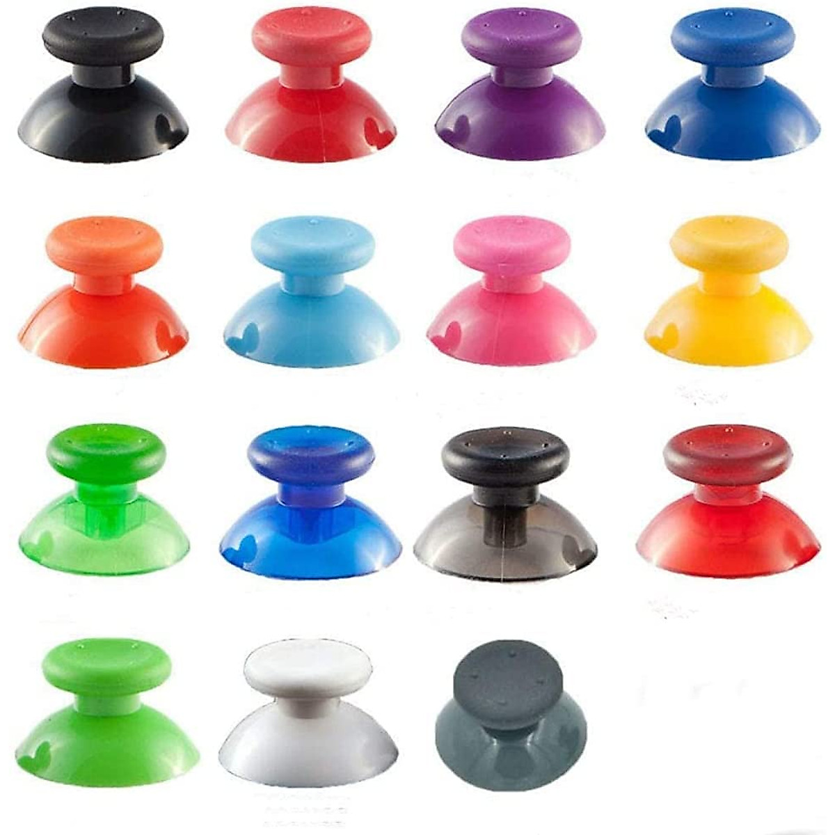 2PCS 3D Analog Thumb Stick Grip Cap Cover Mushroom Joystick Cap for Xbox 360 Controller Replacement (Clear Yellow)