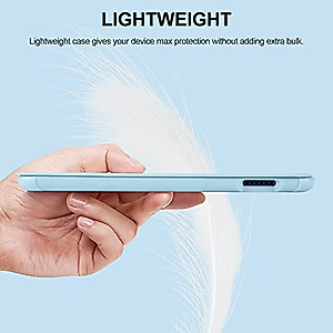 Case for Amazon HD Fire 7 Tablet 12th Generation 2022 Released, Soft Comfortable Case, Ultra Slim Lightweight Trifold Stand Cover with Auto Sleep/Wake (Lake Blue)