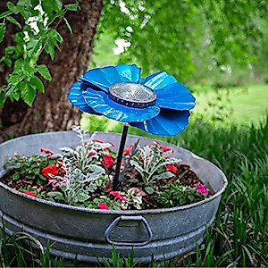 Desert Steel Flower Solar Light (Blue Poppy)