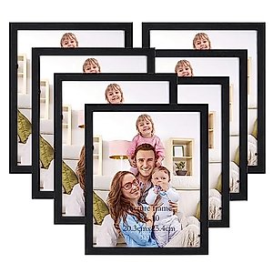 Giftgarden 8x10 Picture Frame Multi Photo Frames Set for Wall Decor or Tabletop Display, 7 Pack, Black